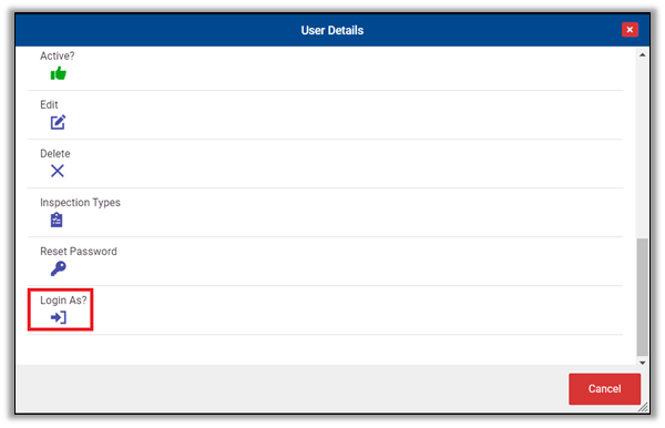 Can I log in as another user? – RiskWise Software Support