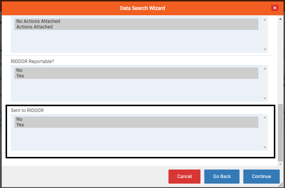 How can I use a Data Search to see if a RIDDOR incident has been ...