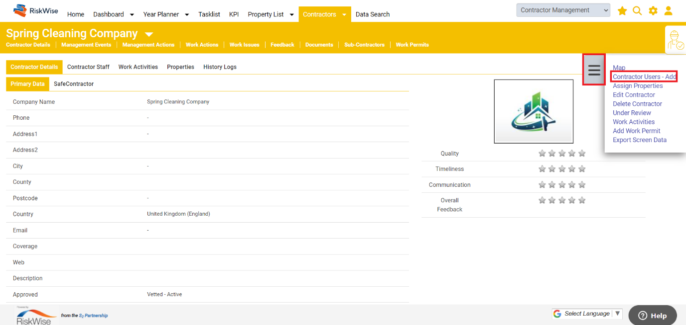 How do I add Contractor Users? – RiskWise Software Support